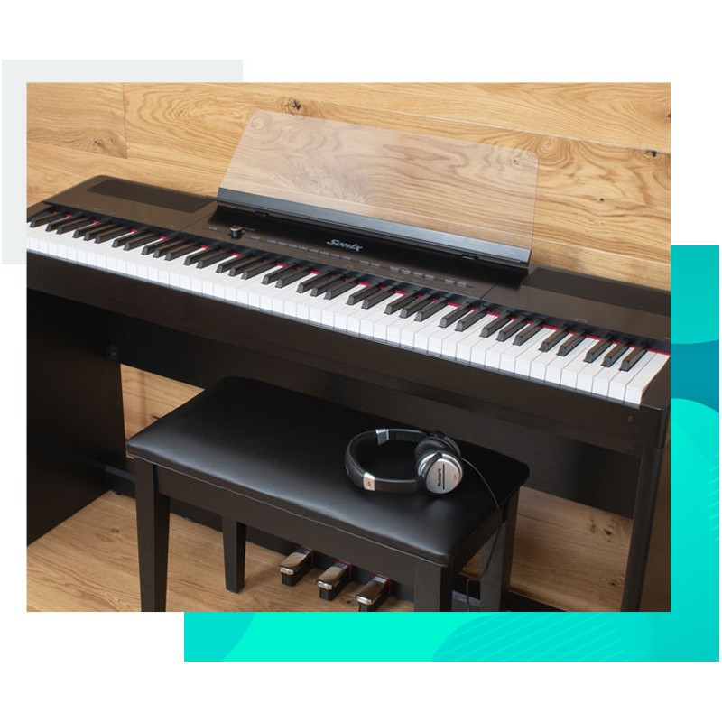 Sonix SXP8 portable digital piano with fixed stand and bench